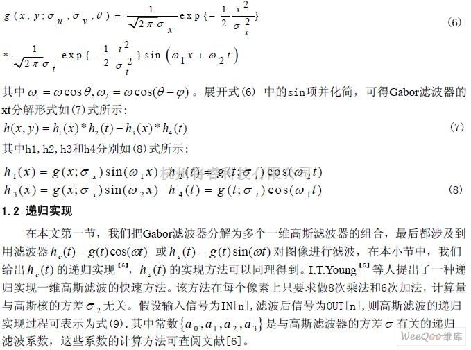 单片机与DSP中的快速Gabor滤波器在虹膜识别中的应用 - 将睿