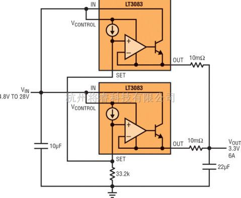数据转换/信号处理中的线性稳压器LT3083提供卓越的AC和DC性能 - 将睿