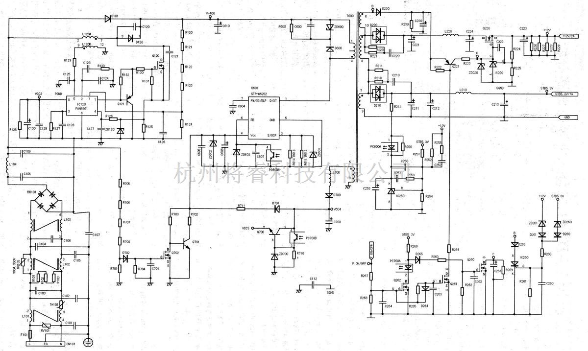 电源技术中的FSP107-2PS01二合一电源板电路分析 - 将睿