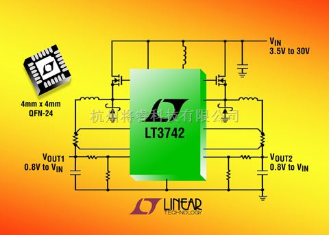 电源技术中的凌力尔特公司推出100％占空比双路输出降压型开关稳压器 - 将睿