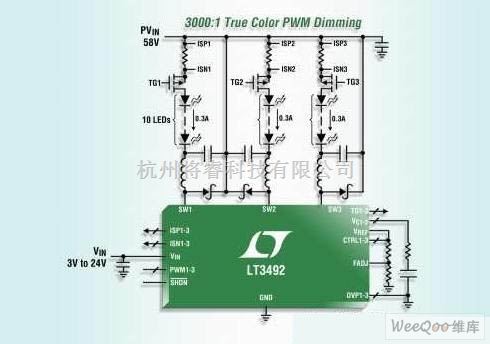 显示/光电技术中的凌力尔特公司推出3 通道恒定电流 LED 驱动器 - 将睿