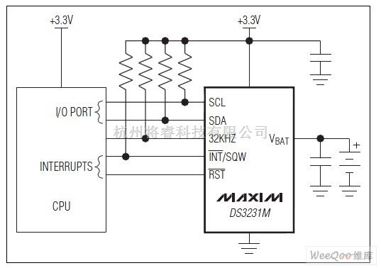 低成本高精度I²C实时时钟（RTC）—DS3231M - 将睿