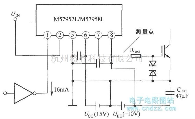 电源电路中的M57957L和M57958L的典型应用电路原理图 - 将睿