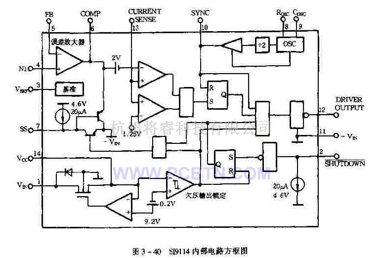 电源电路中的SI9114系列的电路应用 - 将睿
