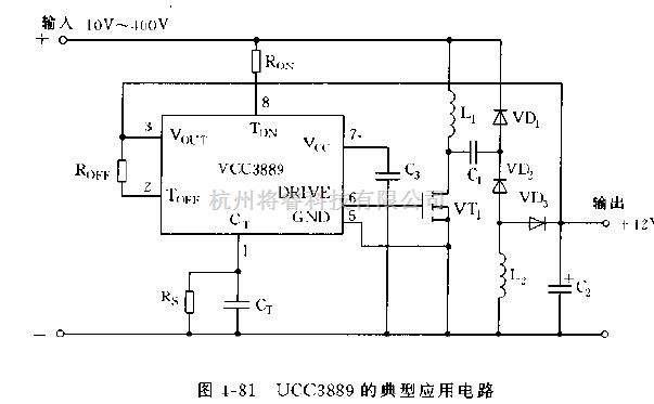 电源电路中的UCC3889集成稳压器管脚、结构以及应用电路图 - 将睿