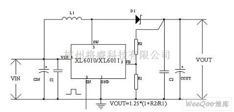 电源电路中的XL6010/XL6011实现BOOST功能电路图 - 将睿