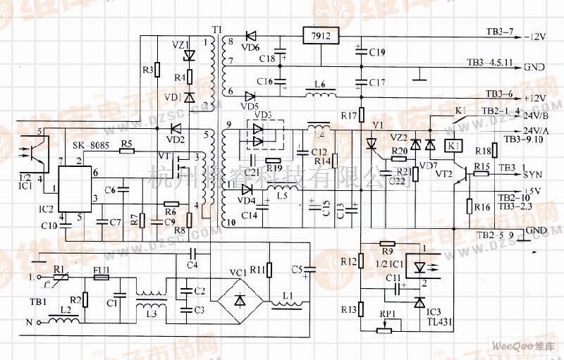 开关稳压电源中的传真机开关电源电路（一） - 将睿