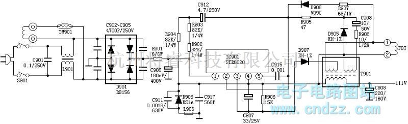 开关稳压电源中的STR6020电源 - 将睿