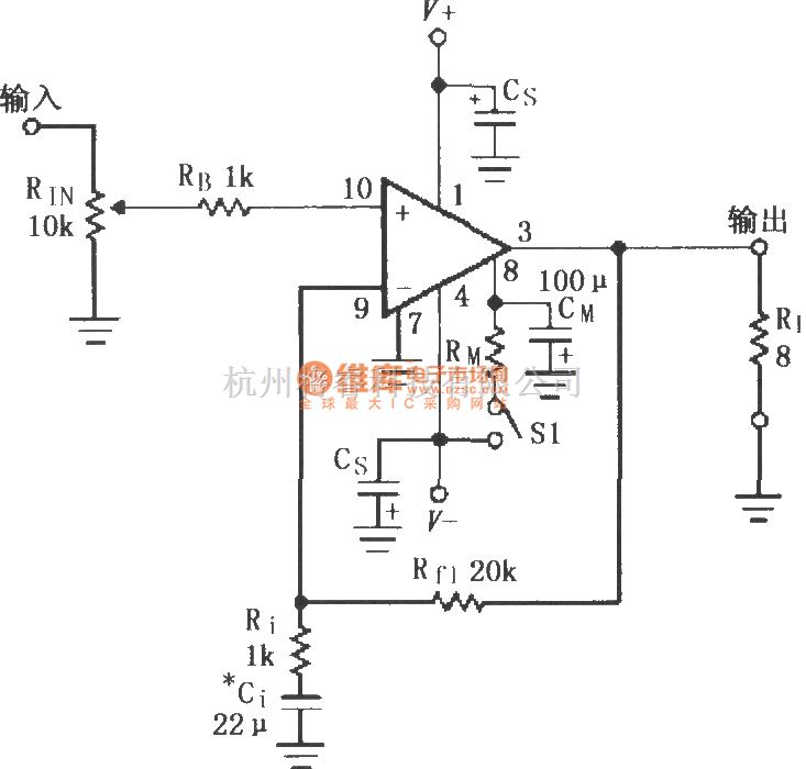 集成音频放大中的LM3876/3886双电源音频功率放大电路 - 将睿