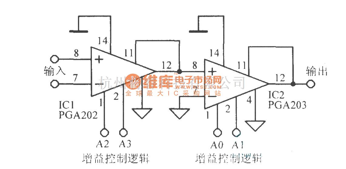 增益可调放大中的串级增益可编程放大电路 - 将睿