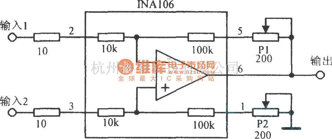 增益可调放大中的增益及共模抑制比可调的差动放大电路 - 将睿