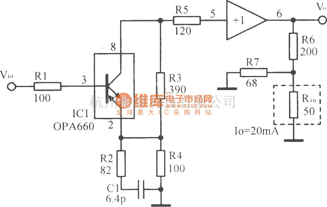 视频放大中的500MHz宽带放大电路 - 将睿