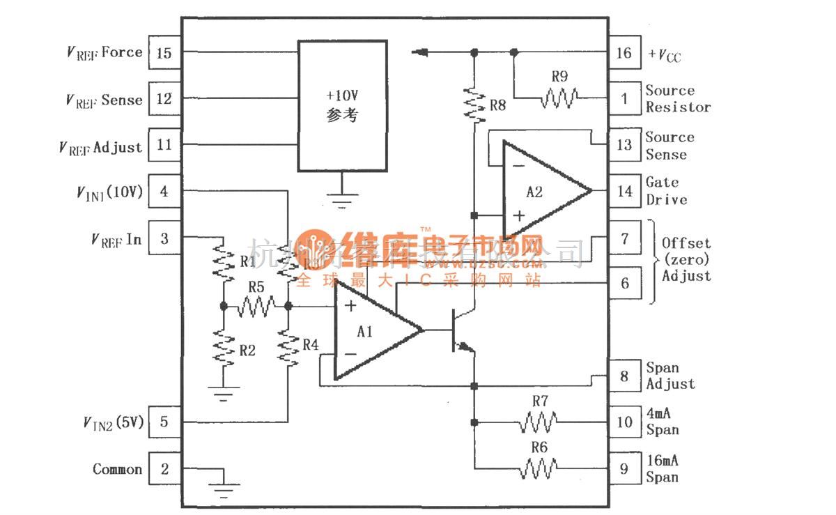 电流环放大中的精密电压-电流变换／变送器XTR110 - 将睿