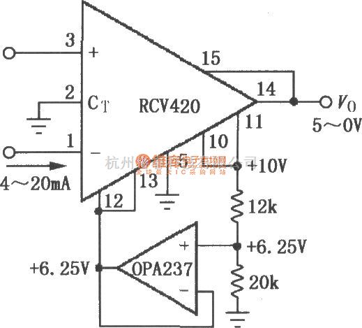 电流环放大中的RCV420电流-电压变换电路 - 将睿
