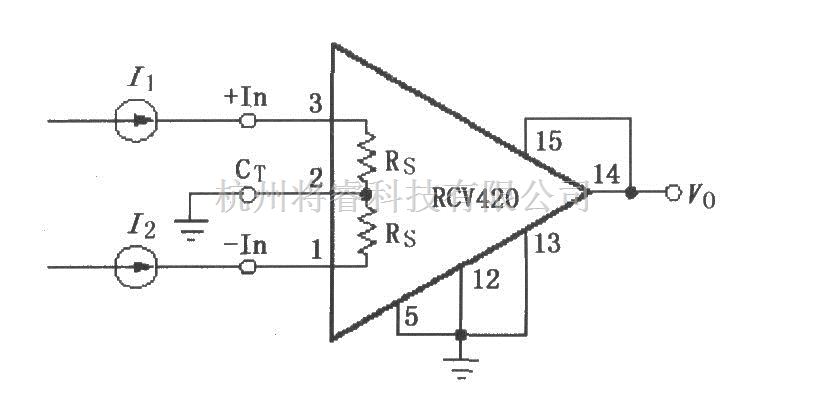 电流环放大中的RCV420差动电流-电压变换器 - 将睿