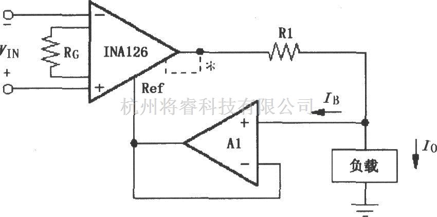 仪表放大器中的由INA126构成的差分电压-电流变换电路 - 将睿