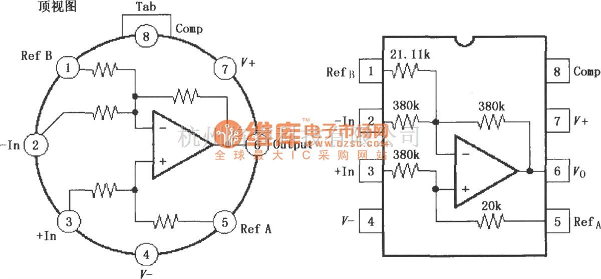 仪表放大器中的高共模电压差分放大器INA117 - 将睿