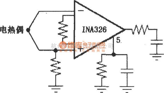 仪表放大器中的INA326／327提供偏流返回通路电路 - 将睿