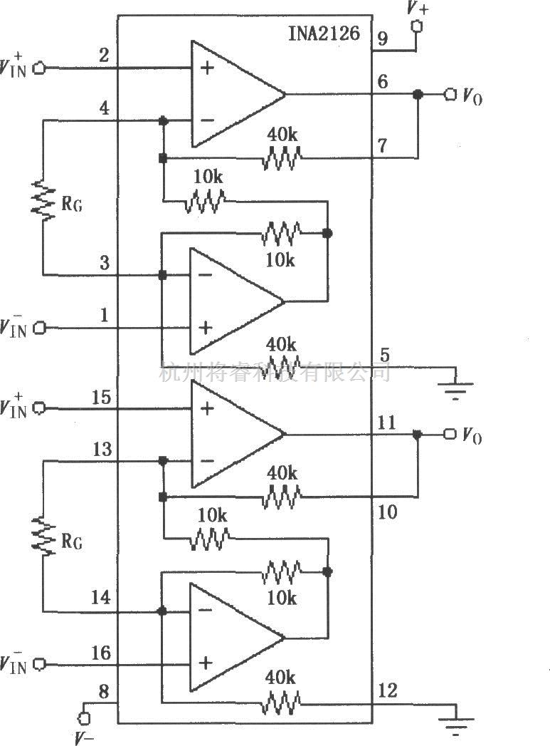 仪表放大器中的INA126微功率仪表放大器 - 将睿