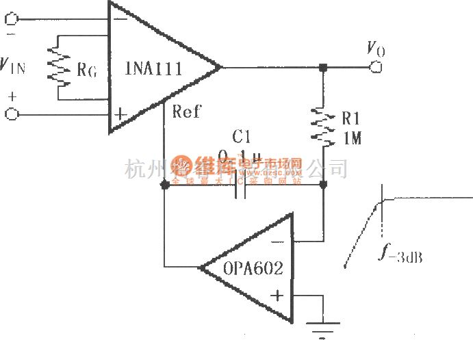 仪表放大器中的INA111构成的交流耦合仪表放大电路 - 将睿