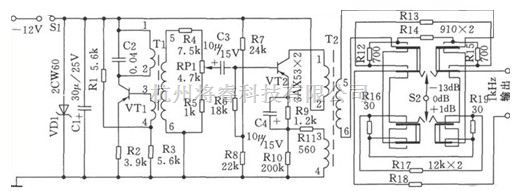 信号发生中的可供三种输出电平选择的信号发生器电路 - 将睿