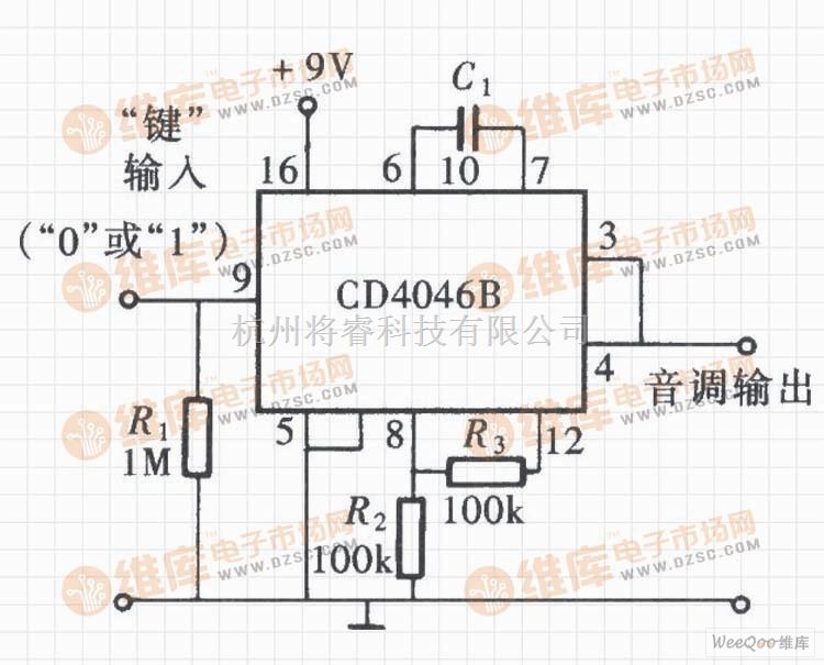 信号发生中的用CD4046组成的方波信号发生电路 - 将睿