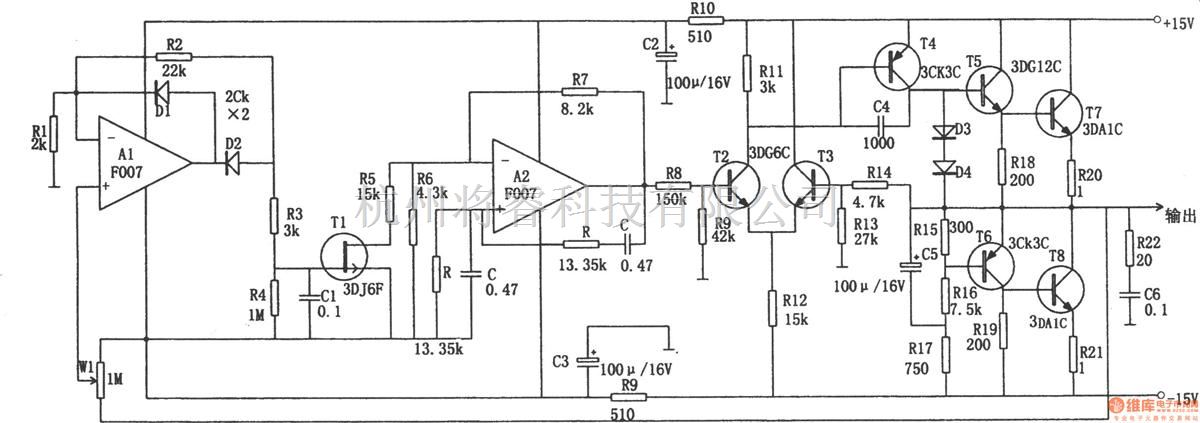 低频信号产生中的F007构成的性能优良的低频信号发生器 - 将睿