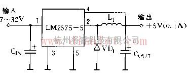 基础电路中的基于LM2575芯片设计其基本应用电路 - 将睿