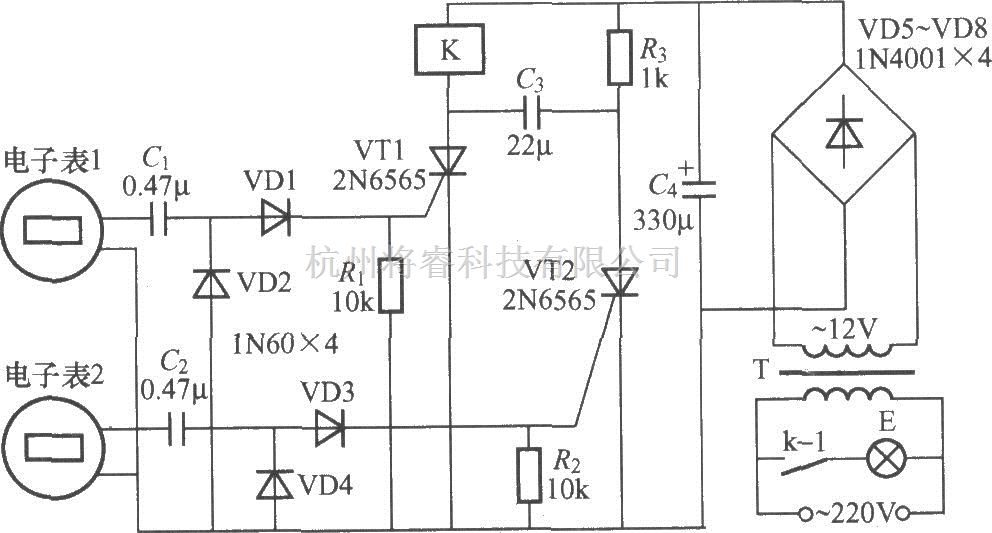 灯光控制中的阅报栏定时灯控制器电路(2) - 将睿