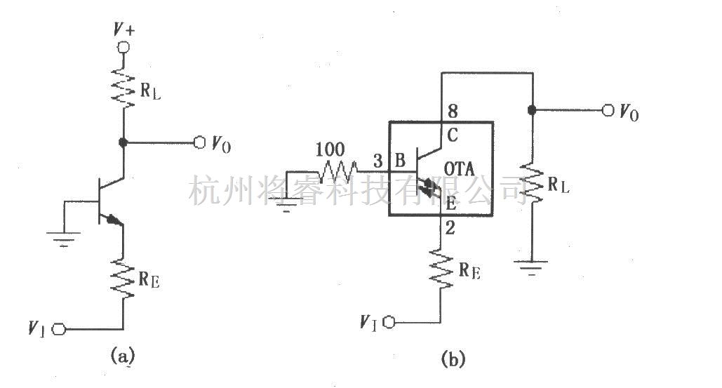 对数/跨导放大电路中的宽带跨导型运算放大和缓冲器OPA660的共基极(共-B)放大电路 - 将睿