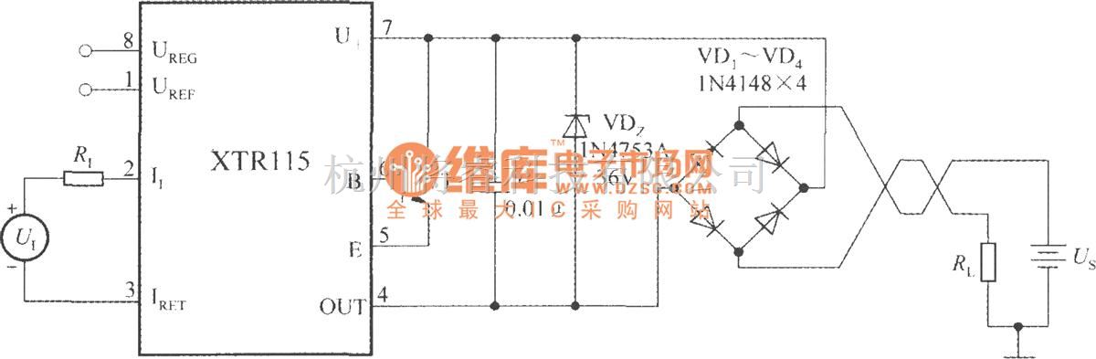 集成电流传感器、变送器中的精密电流变送器XTR115的保护电路 - 将睿