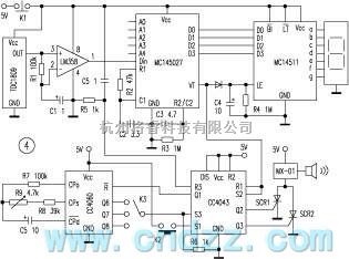 无线发射中的用收发、编解码模块的无线抢答器电路 - 将睿