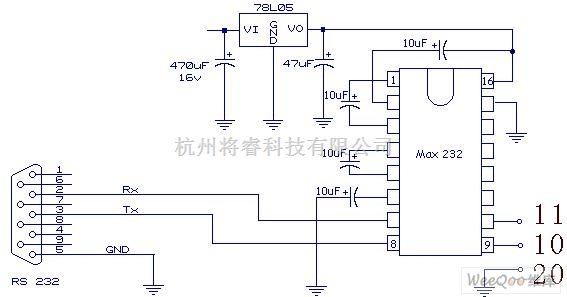 单片机制作中的C51单片机串口通讯的硬件电路图 - 将睿