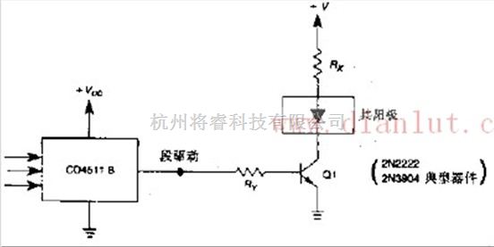采用晶体管、CD4511B设计共阳极显示驱动器 - 将睿
